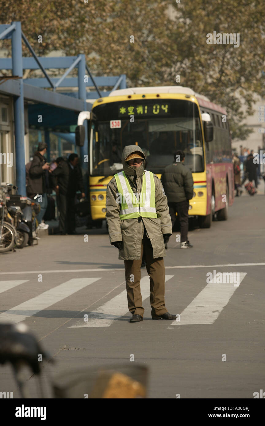 Chinese traffic warden Stock Photo - Alamy