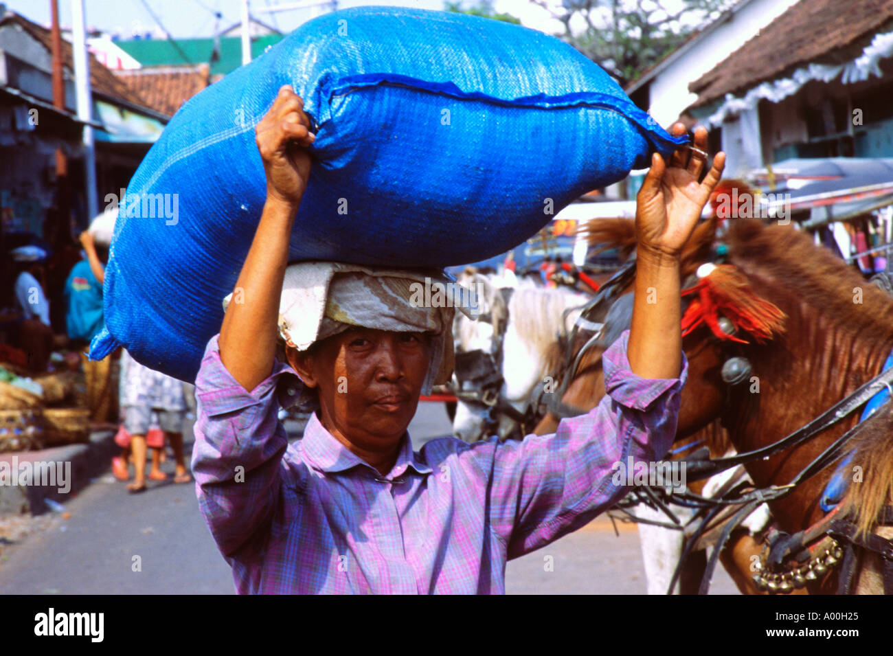 Man carrying large sack hi-res stock photography and images - Alamy