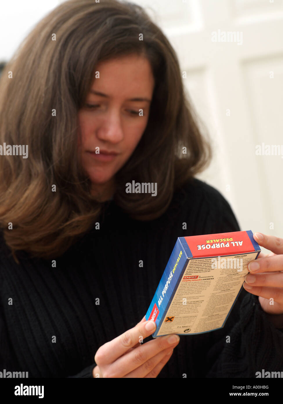 Person Checking Label On Box Stock Photo - Alamy