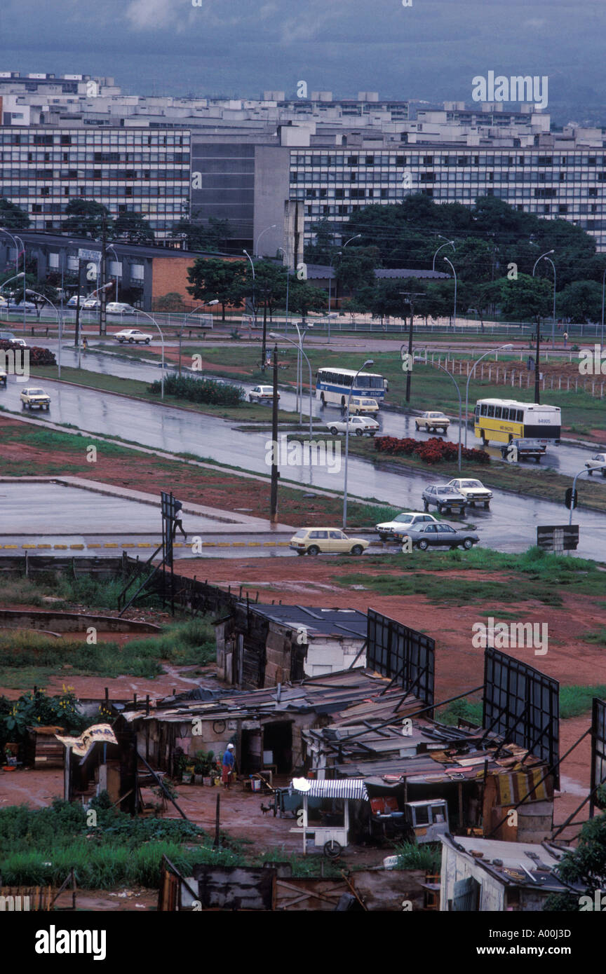 Slums in the centre of Brasilia capital of Brazil South America 1980s ...