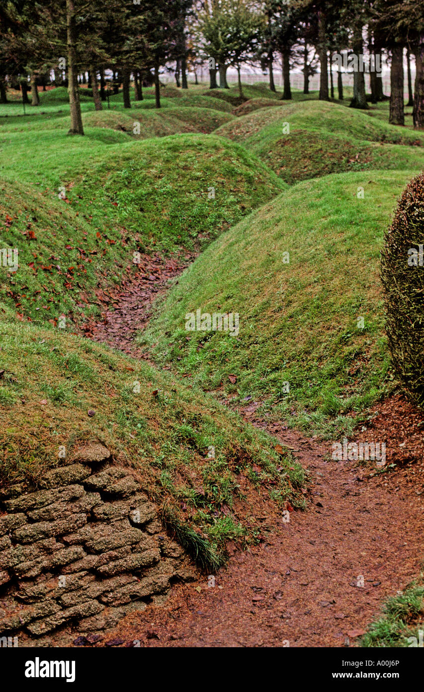 TRENCH LINE NEWFOUNDLAND MEMORIAL PARK SOMME BATTLEFIELD FRANCE Stock ...
