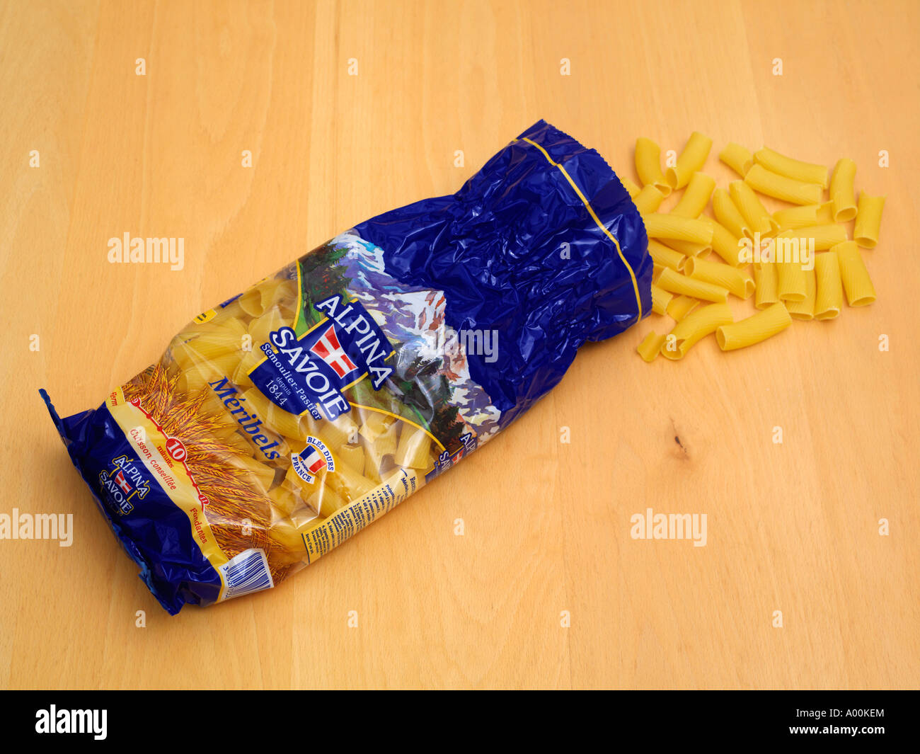 Bag of Pasta some Spilled Out Stock Photo - Alamy