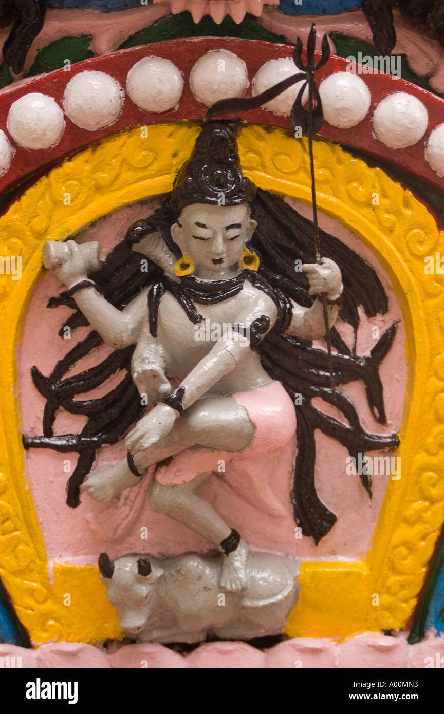 Dancing Shiva with dreadlocks and trident statue Shiva Dhirdham Temple ...