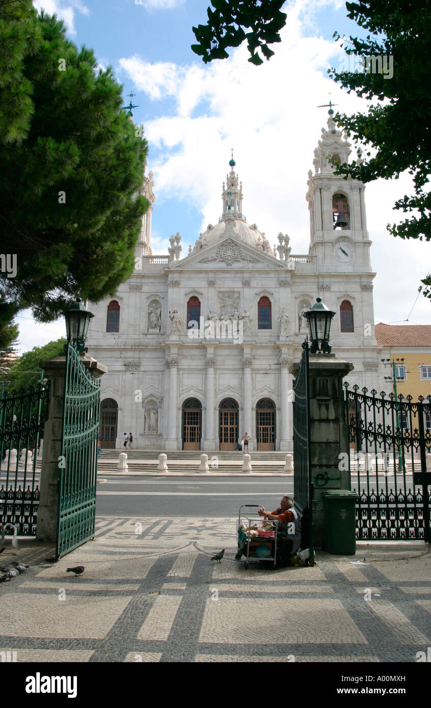 Basilica and Estrela Gardens, Lisbon, Portugal Stock Photo - Alamy