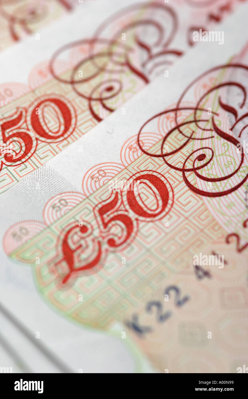 fifty pound notes UK 50 GBP Stock Photo - Alamy