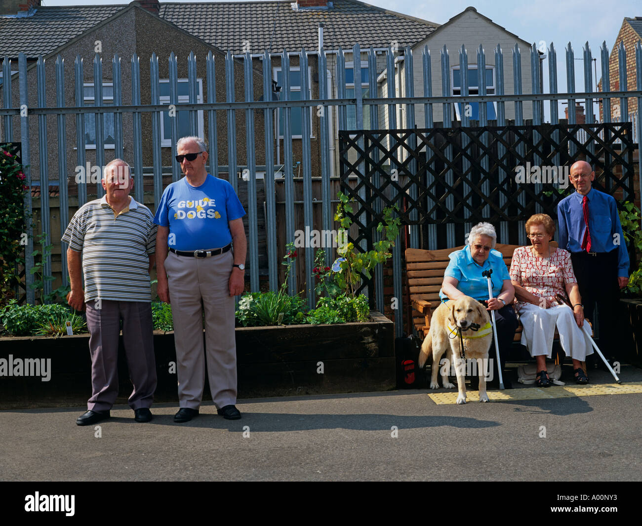 Blind people in park created for visually impaired people, Wellington ...