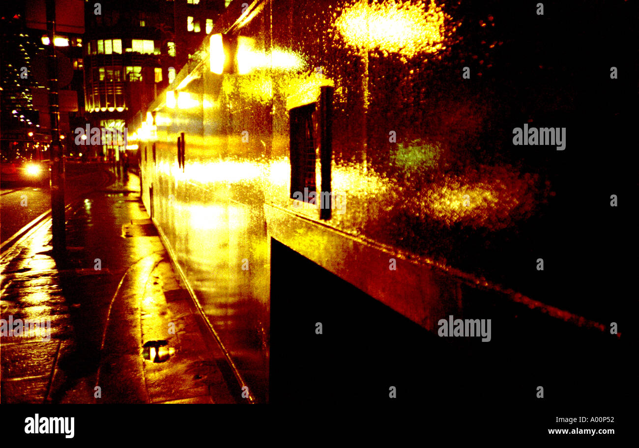 City Hoarding at night Stock Photo - Alamy