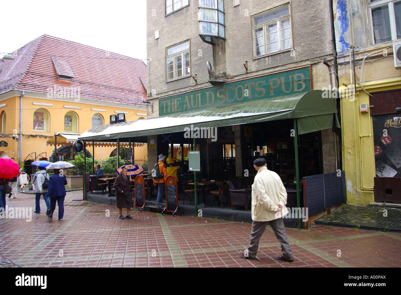 A Scottish bar in Sibiu in Romania Stock Photo - Alamy