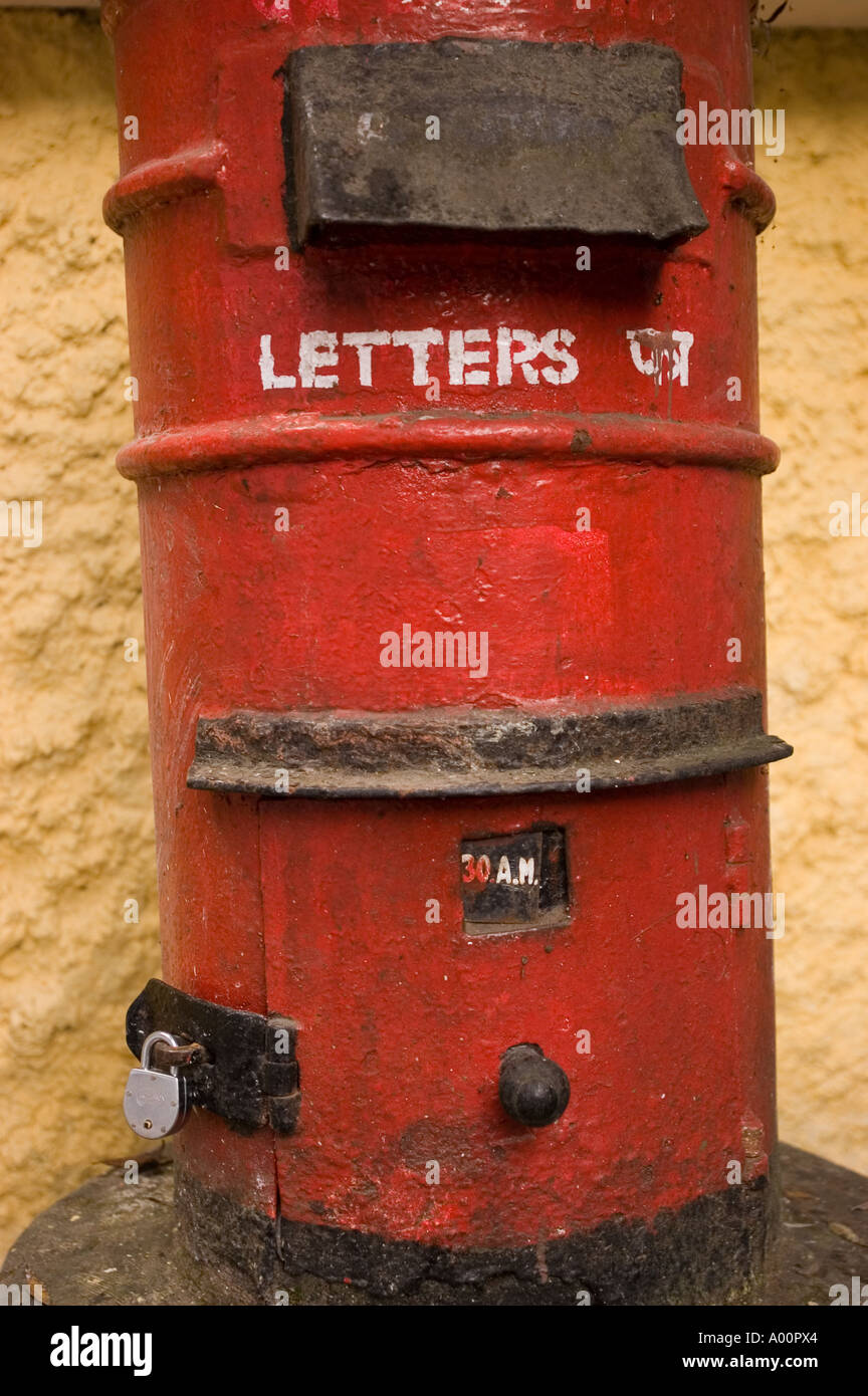 Old red round Letter Box in Darjeeling West Bengal India Stock Photo ...