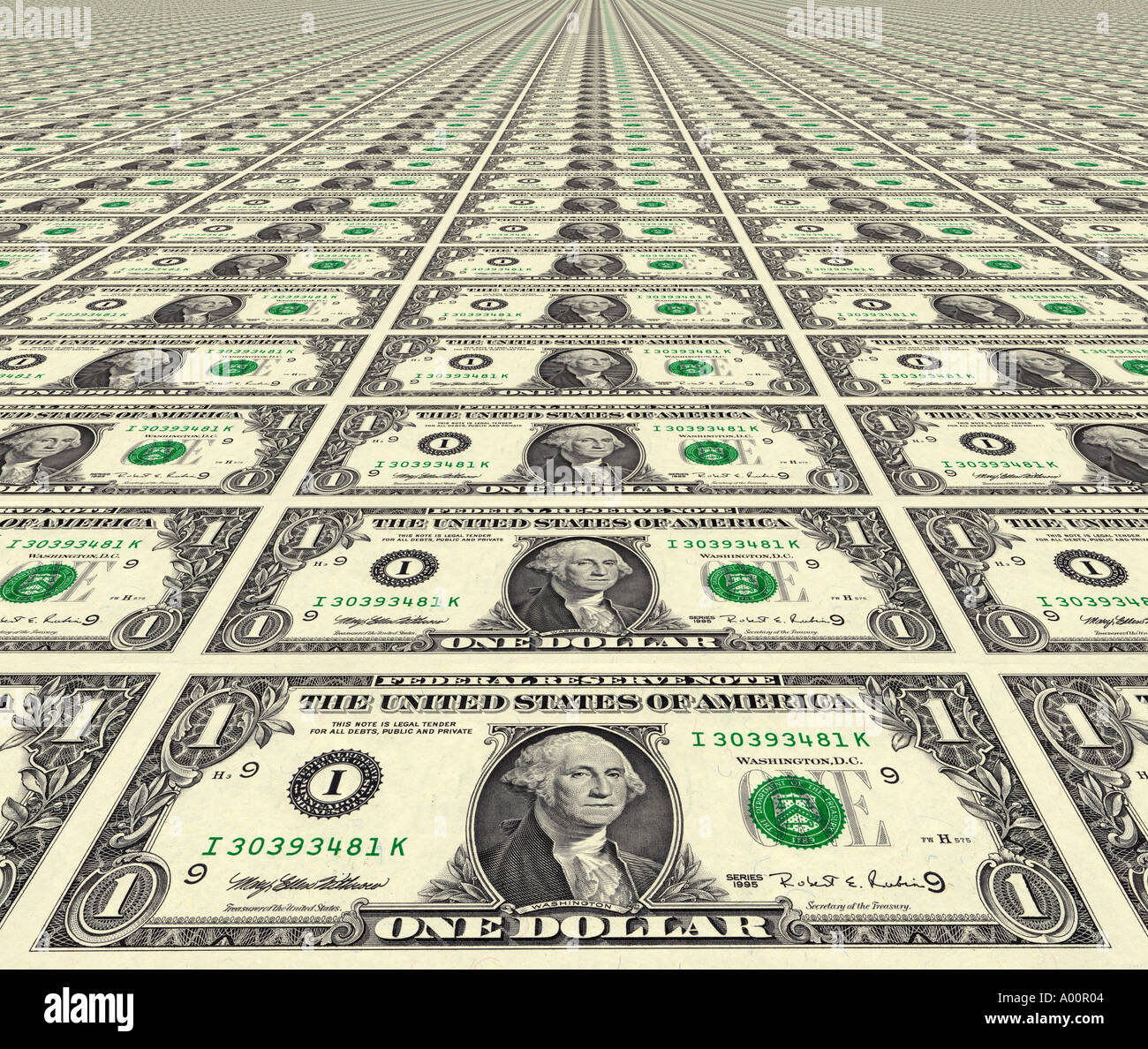 Dollar bills usa tiled infinity hi-res stock photography and images - Alamy