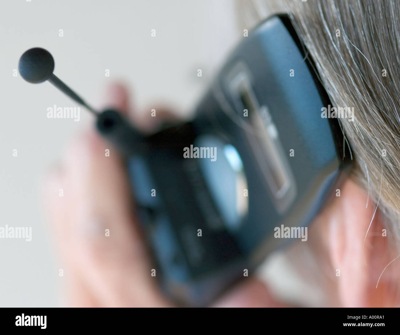 closeup view of executive woman with cell phone against ear Stock Photo ...
