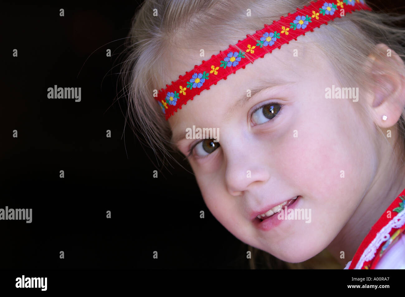 portrait of finnish american girl in traditional costume Stock Photo ...