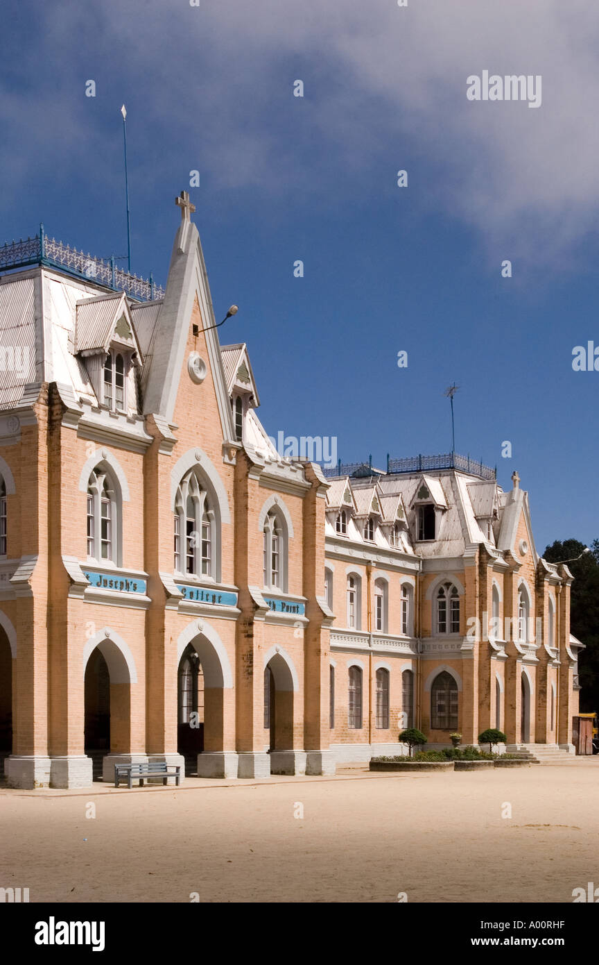 British era Saint Joseph Christian School College facade with blue sky ...