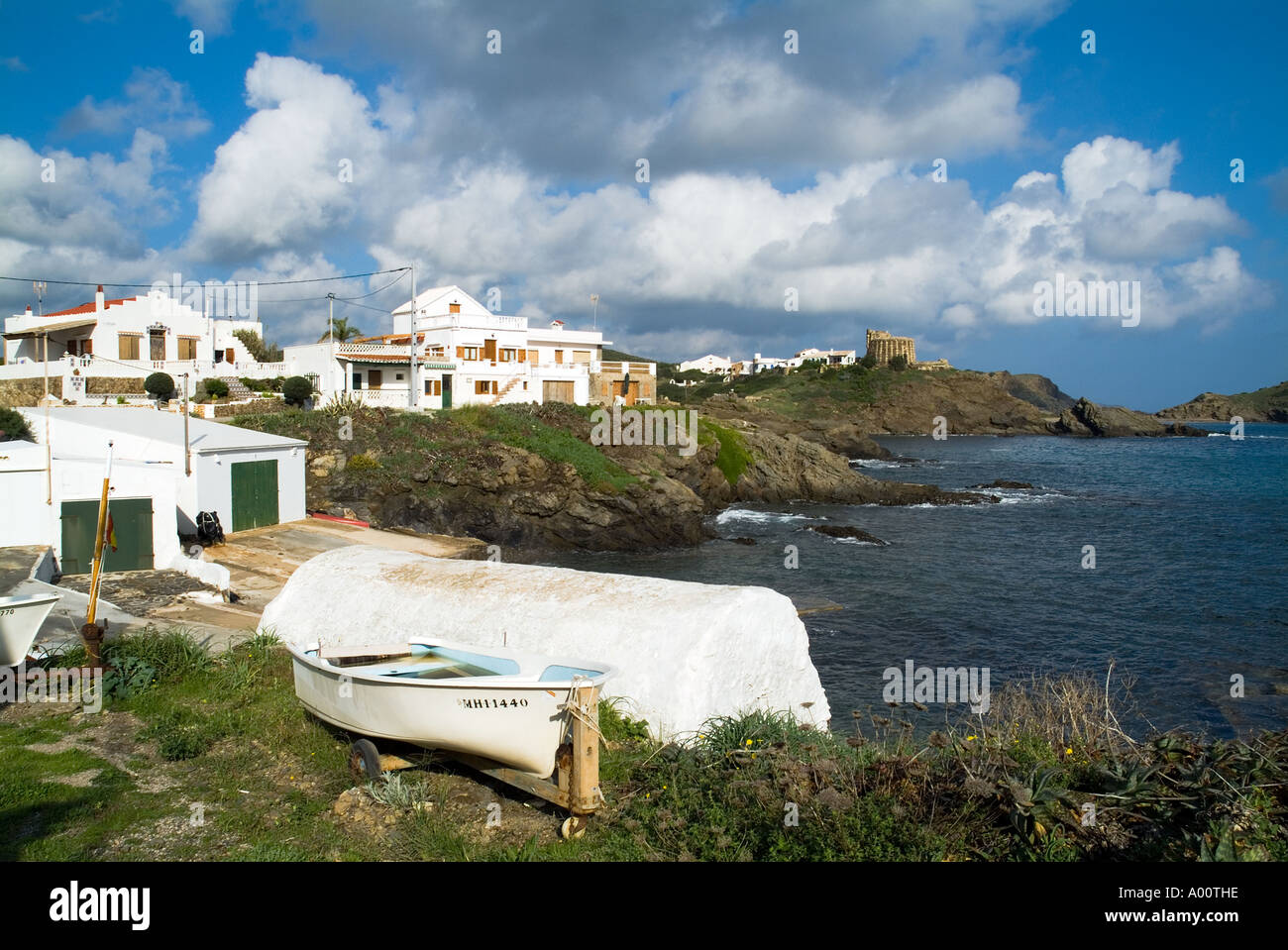 dh Cala Mesquida SA MESQUIDA MENORCA Boats beach village and Torre de ...