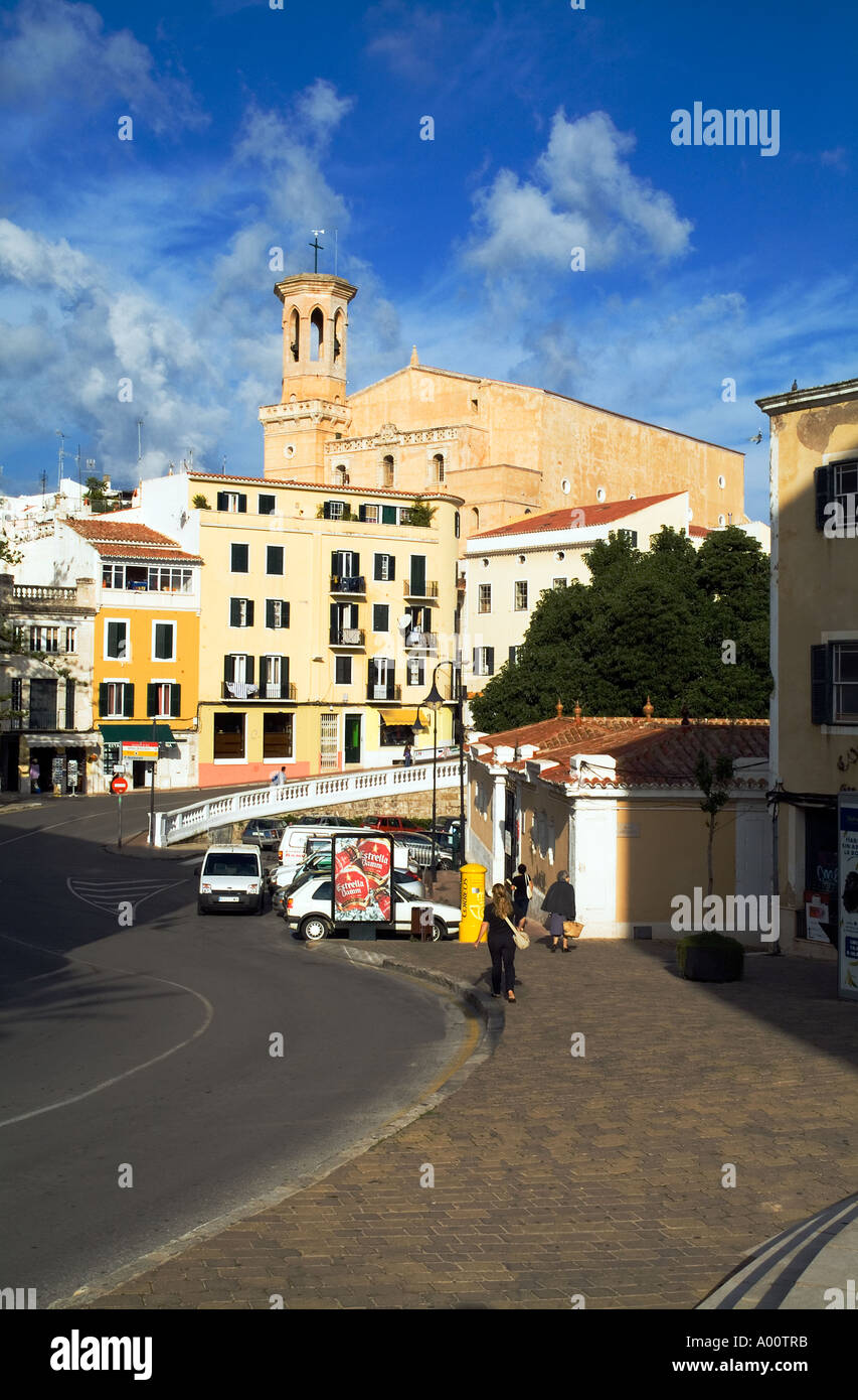 dh Esglesia de Santa Maria MAHON MENORCA Winding road town apartments ...