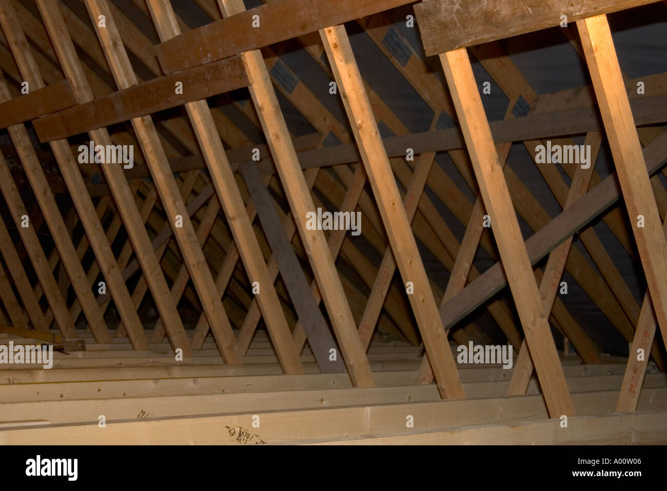 building work construction loft conversion Stock Photo - Alamy