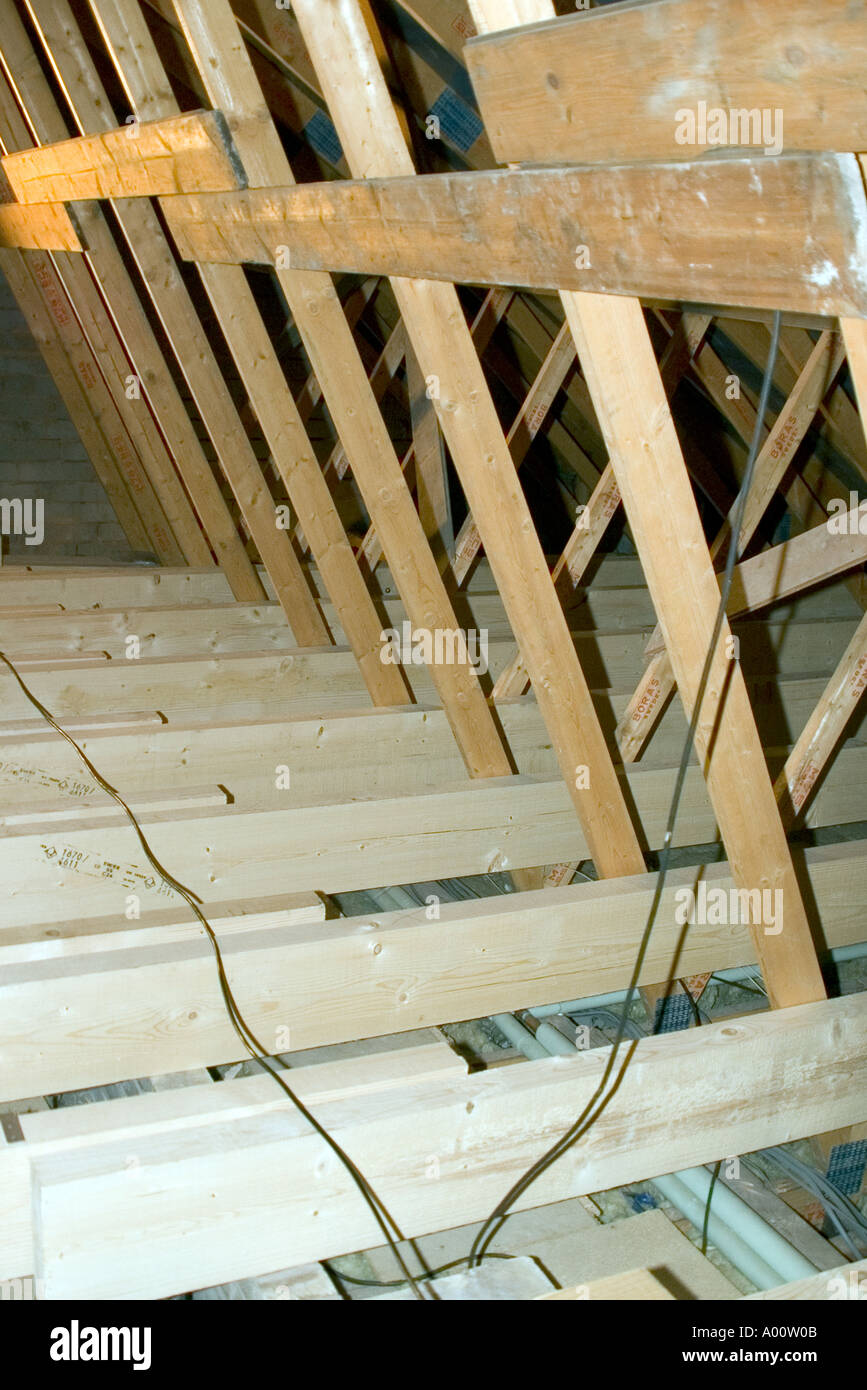 building work construction loft conversion Stock Photo - Alamy