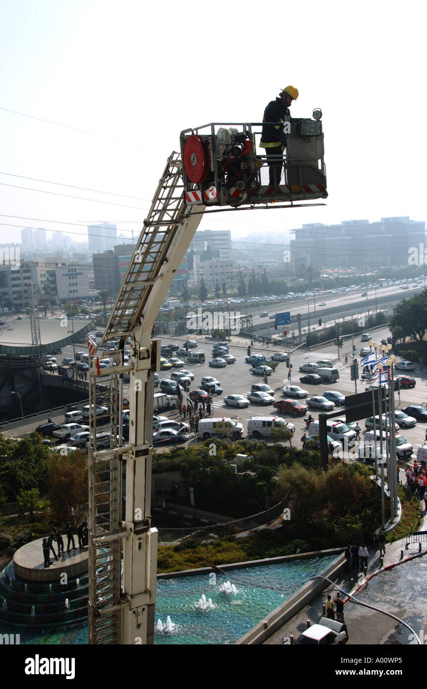 Fire fighters pneumatic platform for fire fighting and rescue Stock ...