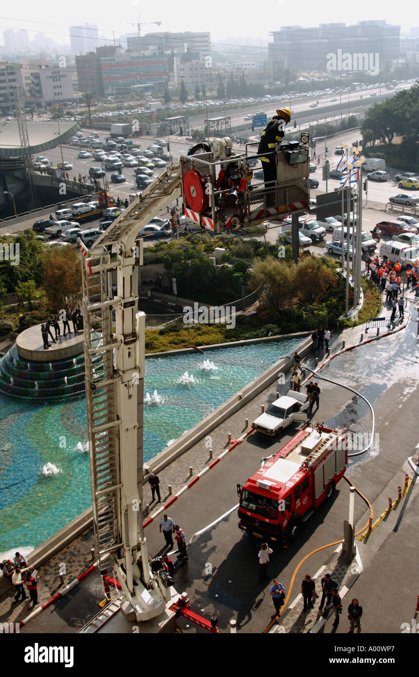 Fire fighters pneumatic platform for fire fighting and rescue Stock ...