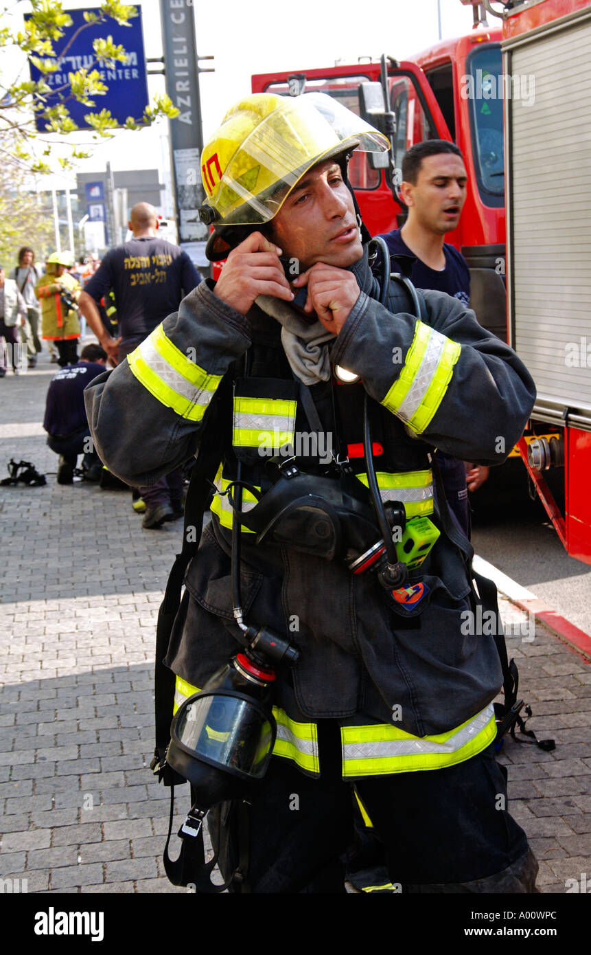 fire fighter and his equipment Stock Photo - Alamy