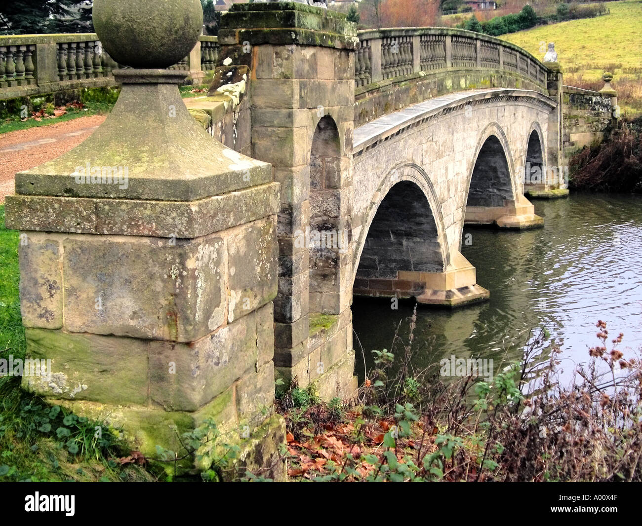 england warwickshire compton verney robert adam bridge Stock Photo - Alamy