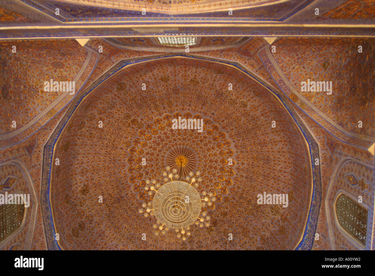 Detail of Guri Amir Mauoleum Samarkand Uzbekistan showing richness of ...