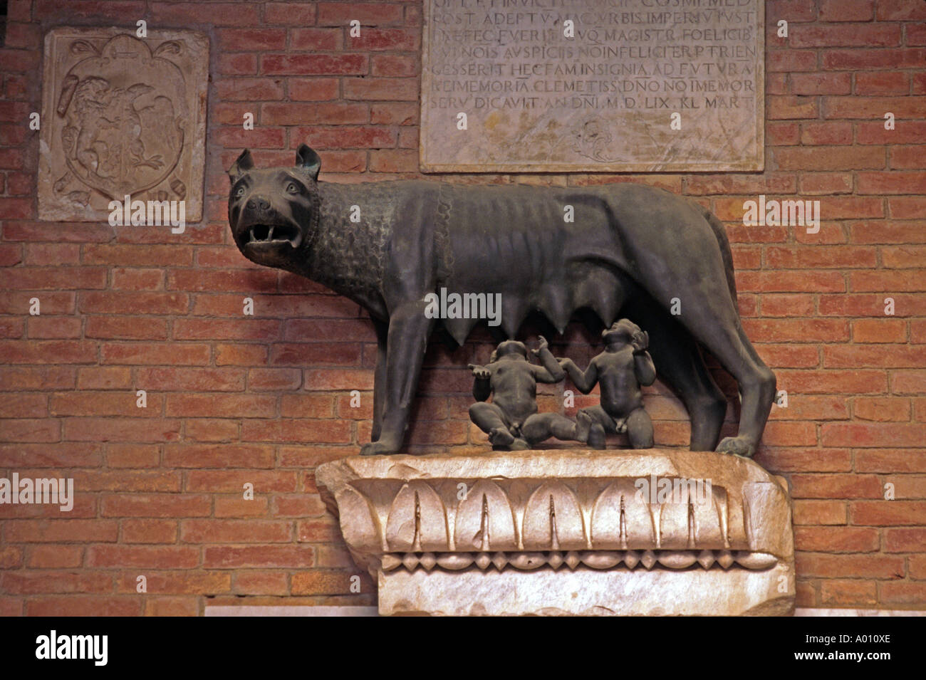 Statue of ROMULUS REMUS nursing on a wolf Rome was founded by Romulus ...