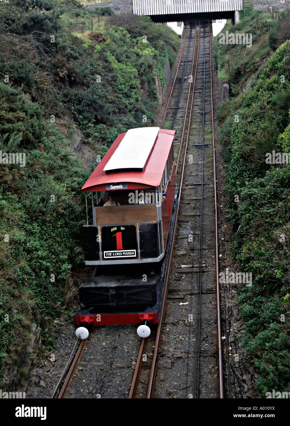 Cliff railway on Constitution Hill the longest electric cliff railway ...