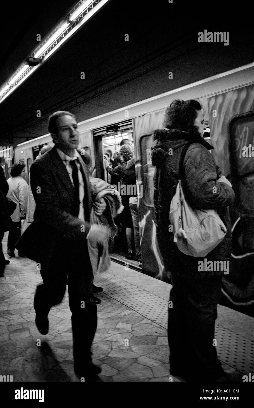 Rome subway Black and White Stock Photos & Images - Alamy