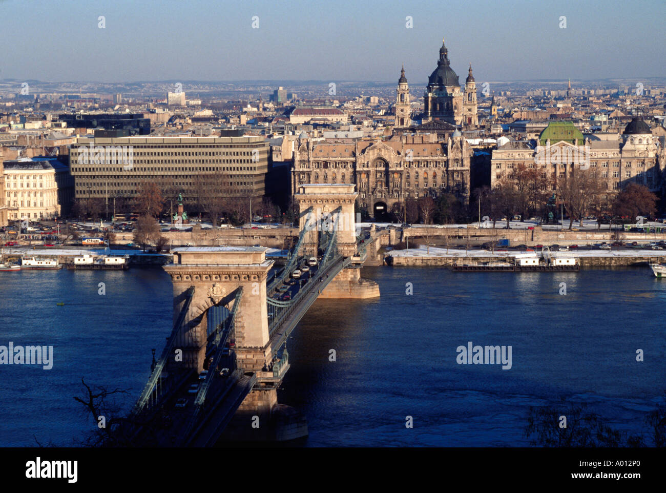 The CHAIN BRIDGE completed in 1849 linked Buda Pest pictured by ...