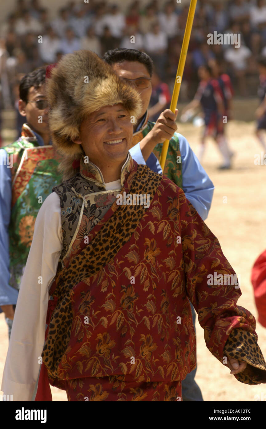 Old handsome tibetan man in Traditional fur cloth Dharamsala India ...