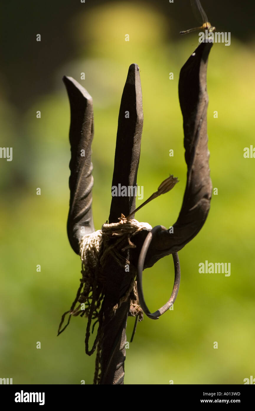 Metal trishul trident symbol hi-res stock photography and images - Alamy