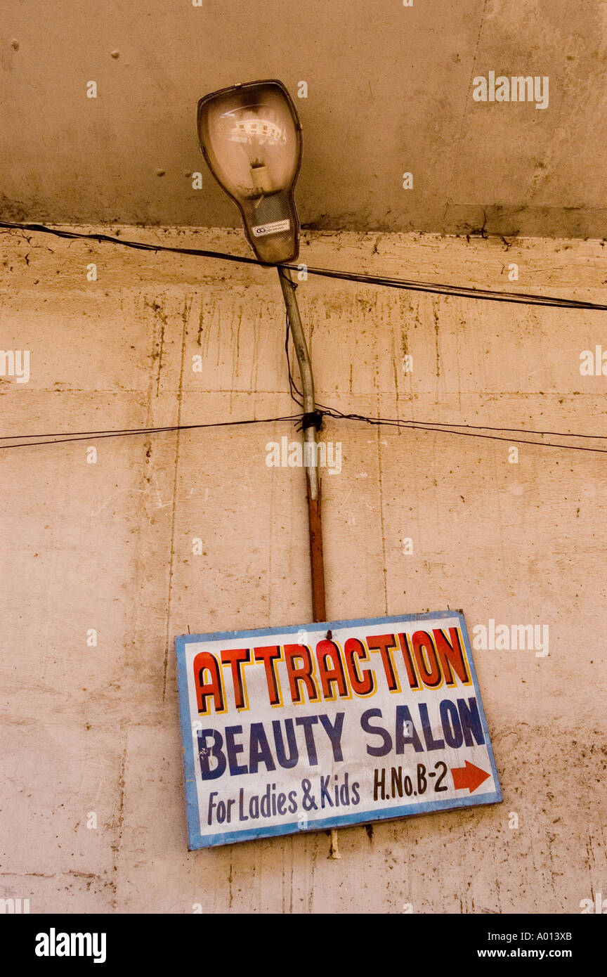 Old lamp with Attraction beauty saloon for Ladies and Kids sign India ...