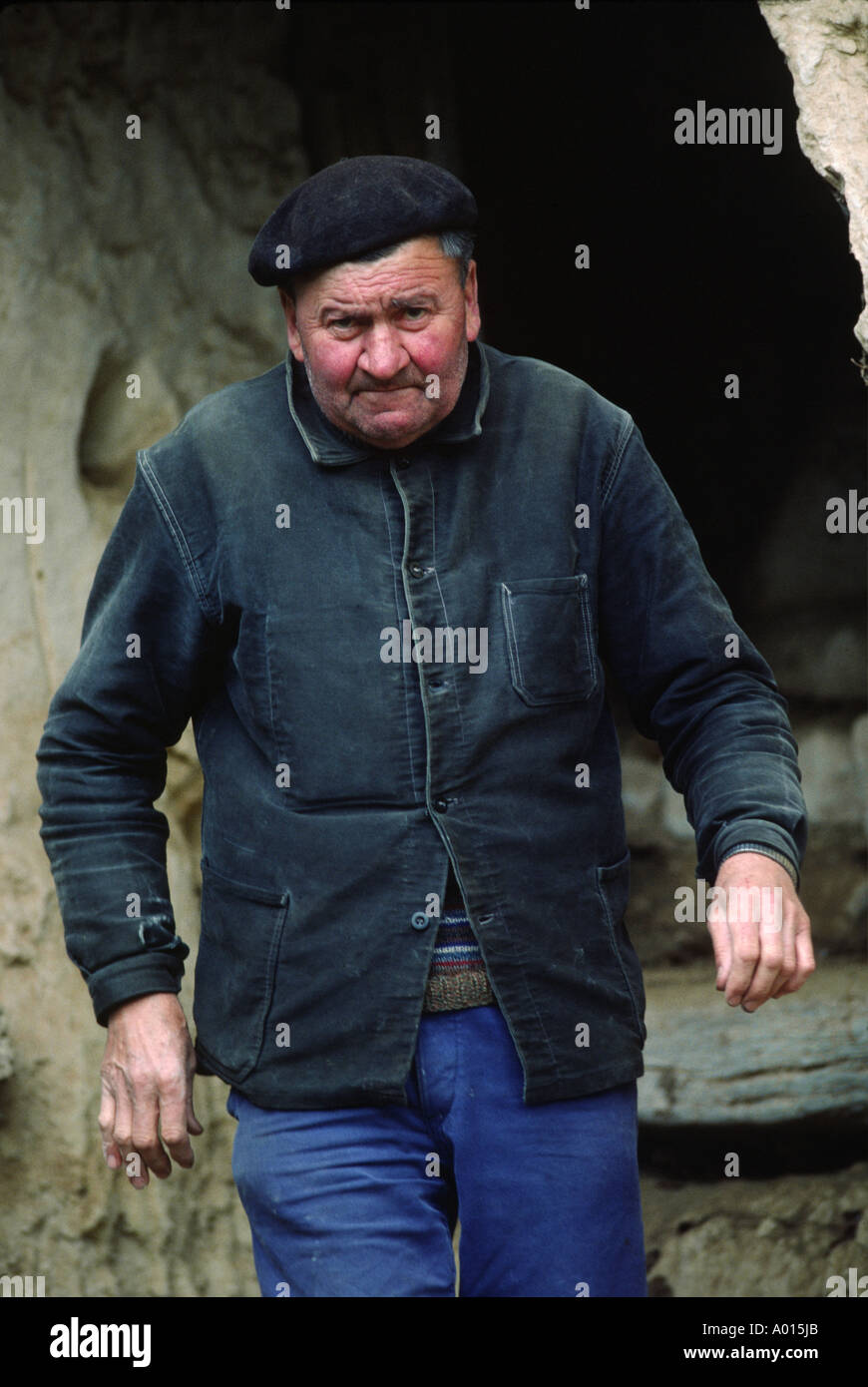 FRENCH COUNTRY MAN near ALLEVARD wearing BERET LOIRE VALLEY FRANCE ...