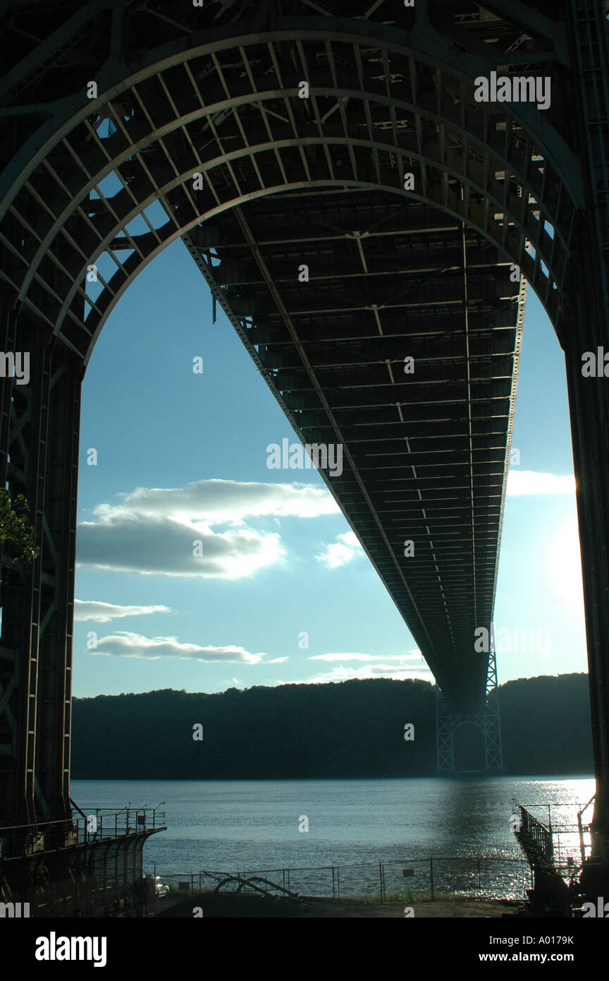 NYC Under George Washington Bridge overlooking from New York to New ...