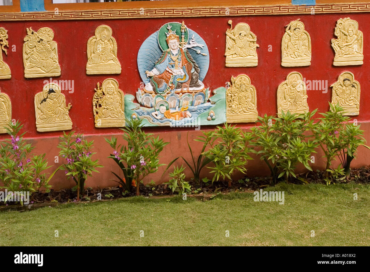 Guru Rinpoche or Padmasambhava bas relief in Namchi Nyingma monastery ...