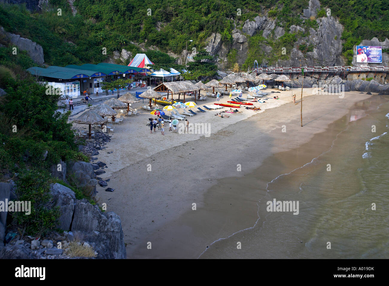 Cat Co 1 pleasant tropical beach Cat Ba Island north east Vietnam Stock ...