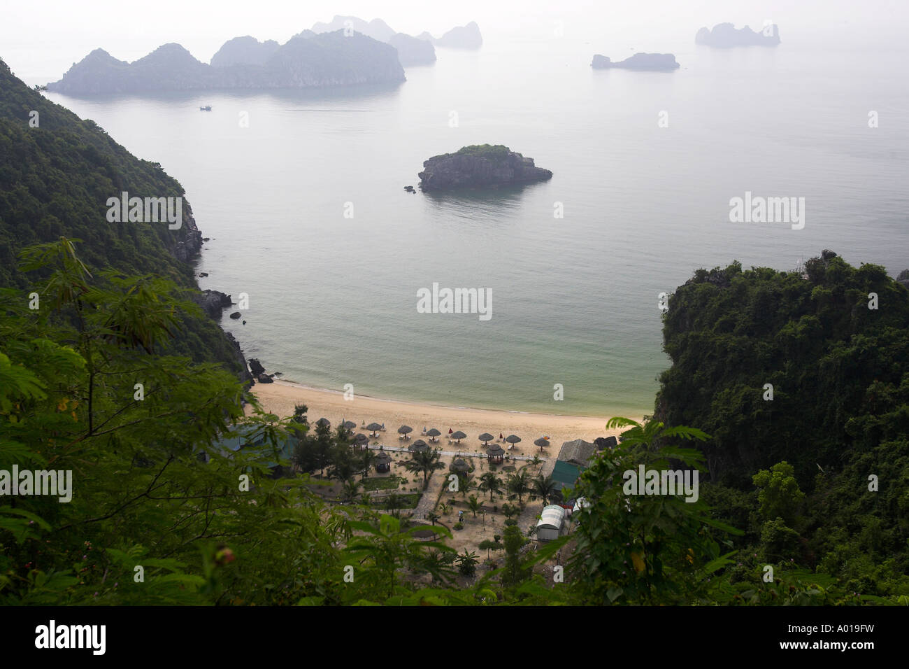 Cat Co 2 pleasant isolated tropical beach Cat Ba Island Vietnam Stock ...