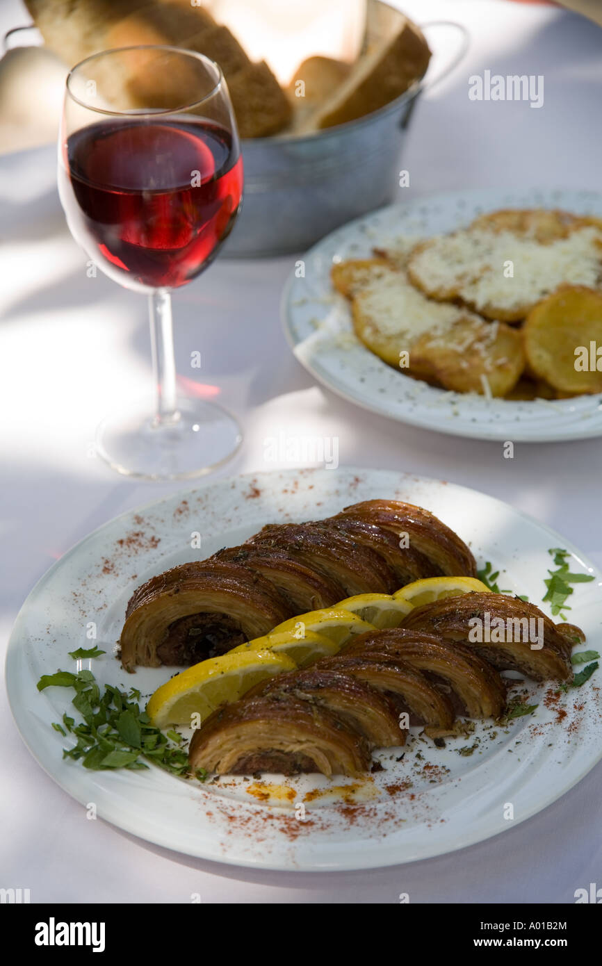 ''Kontosouvli'' Kondosouvli traditional Greek meat plate, intestines ...