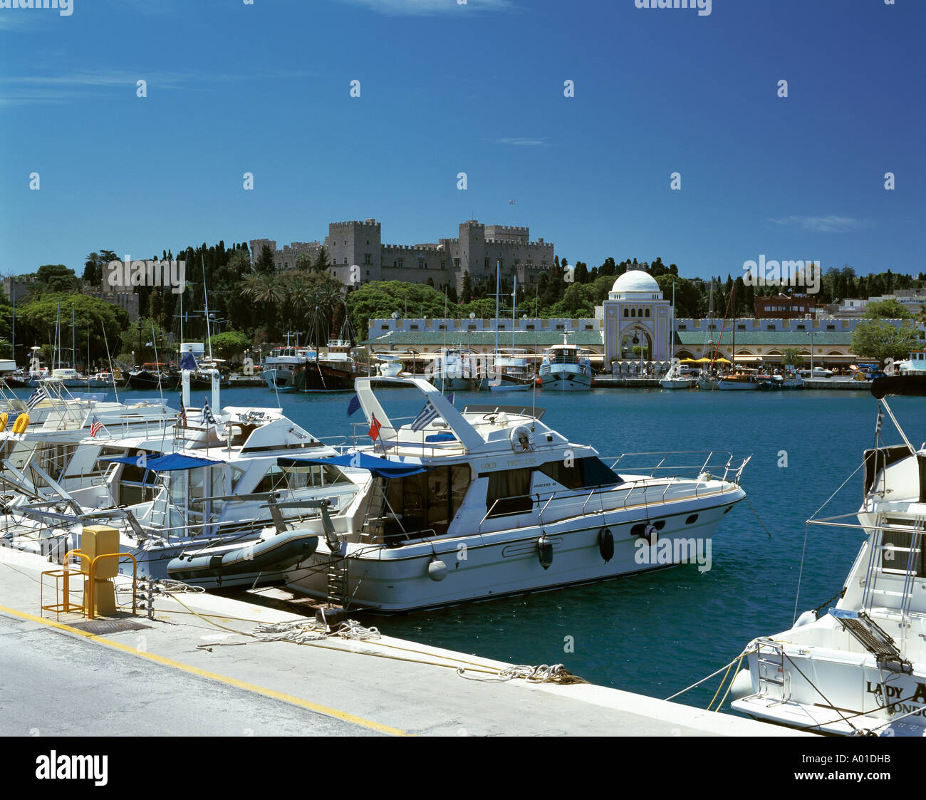 Mandraki-Hafen, Neuer Markt, Grossmeisterpalast, Rhodos-Stadt ...