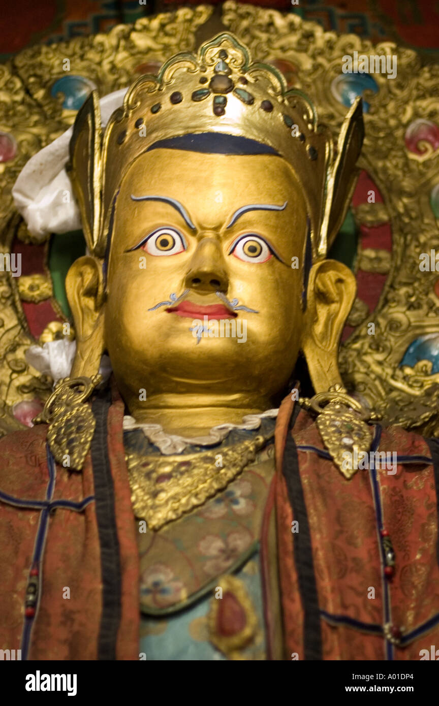 Guru Rinpoche or Padmasambhava statue in Samten Choling Buddhist Ghoom ...