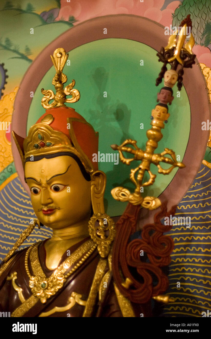 Guru Rinpoche or Padmasambhava statue in Kalimpong Karmapa monastery ...