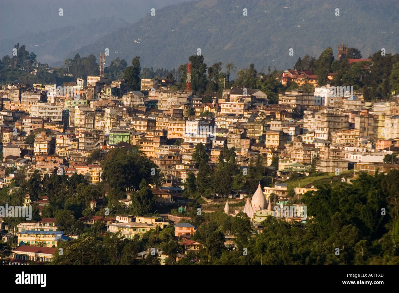 Kalimpong hill station town panorama West Bengal India Stock Photo - Alamy