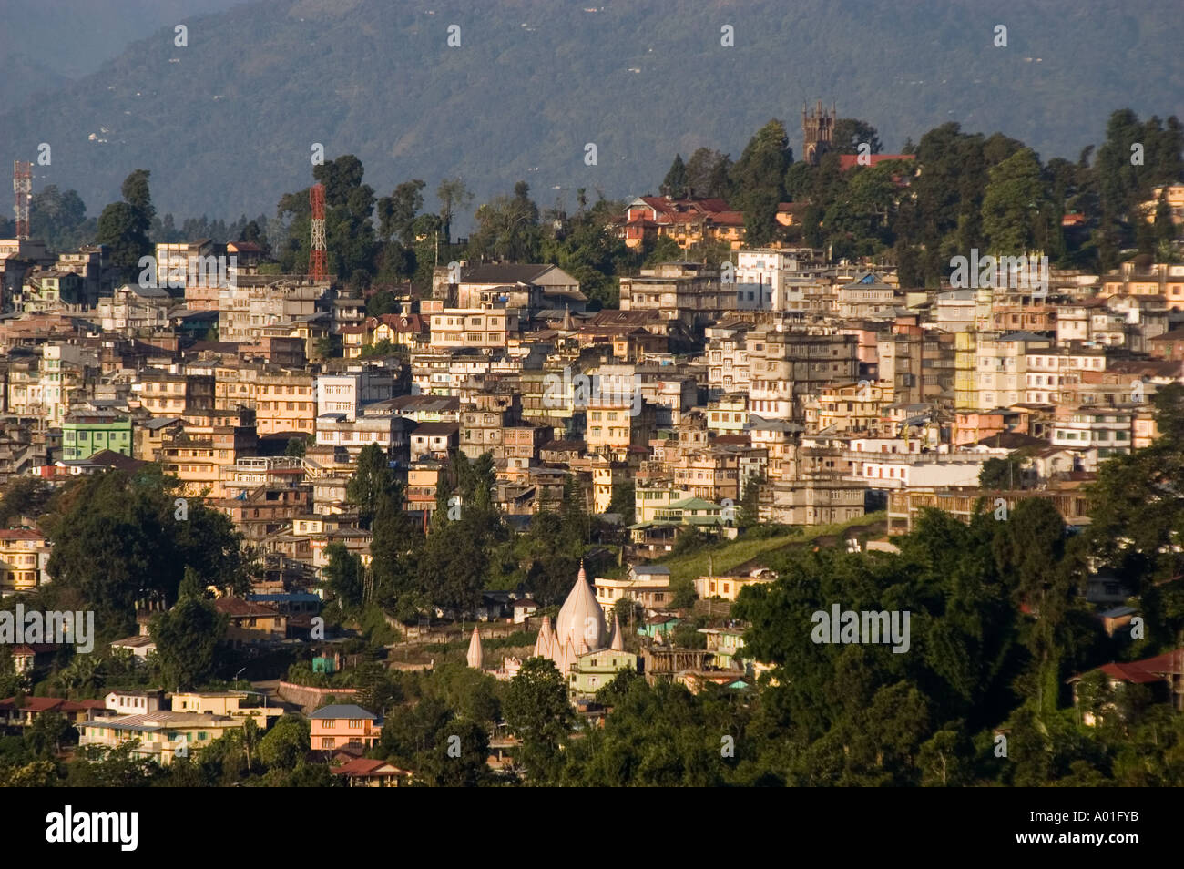 Kalimpong hill station town panorama West Bengal India Stock Photo - Alamy