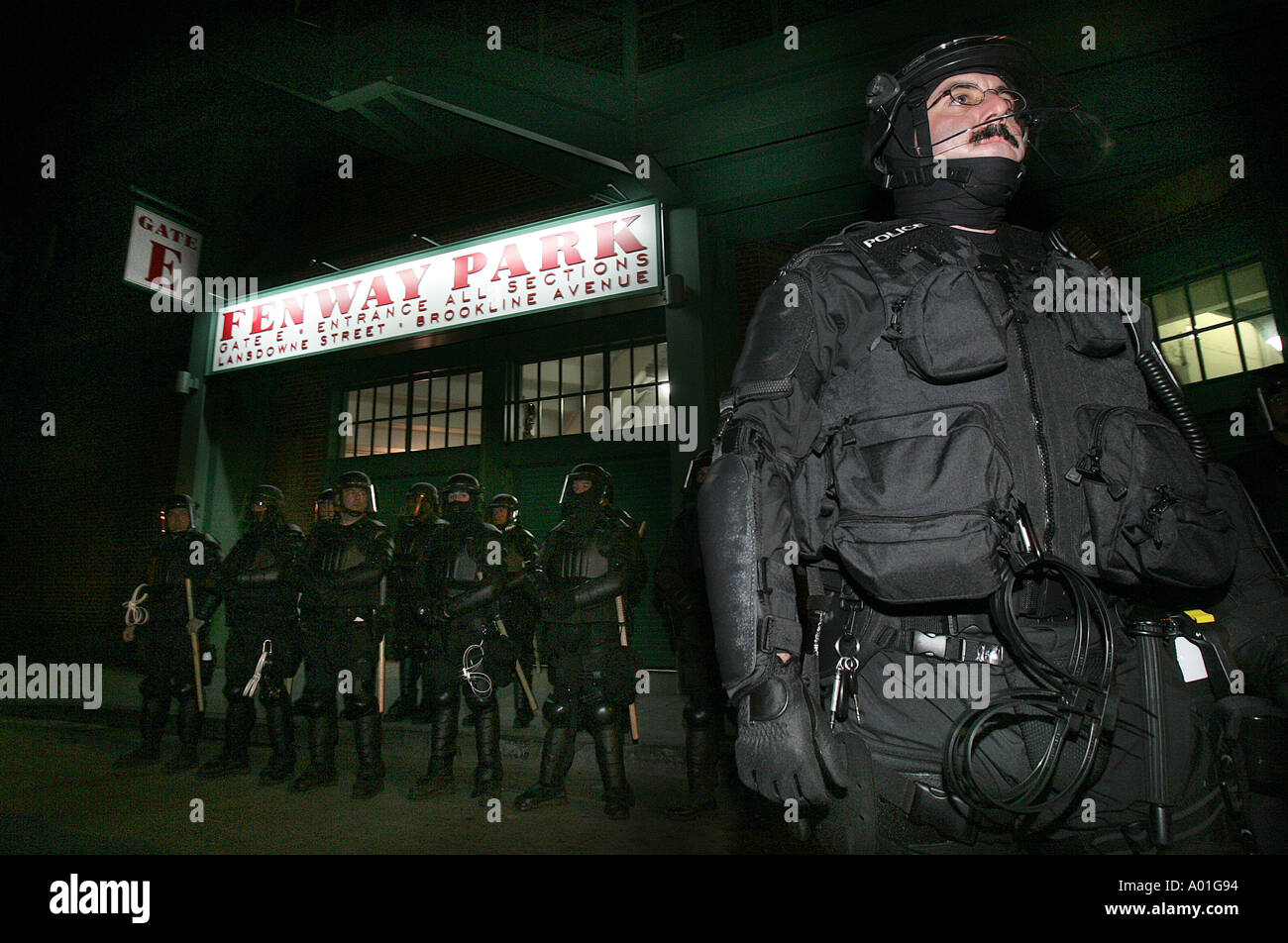 Riot equipped police, Boston, Massachusetts Stock Photo - Alamy