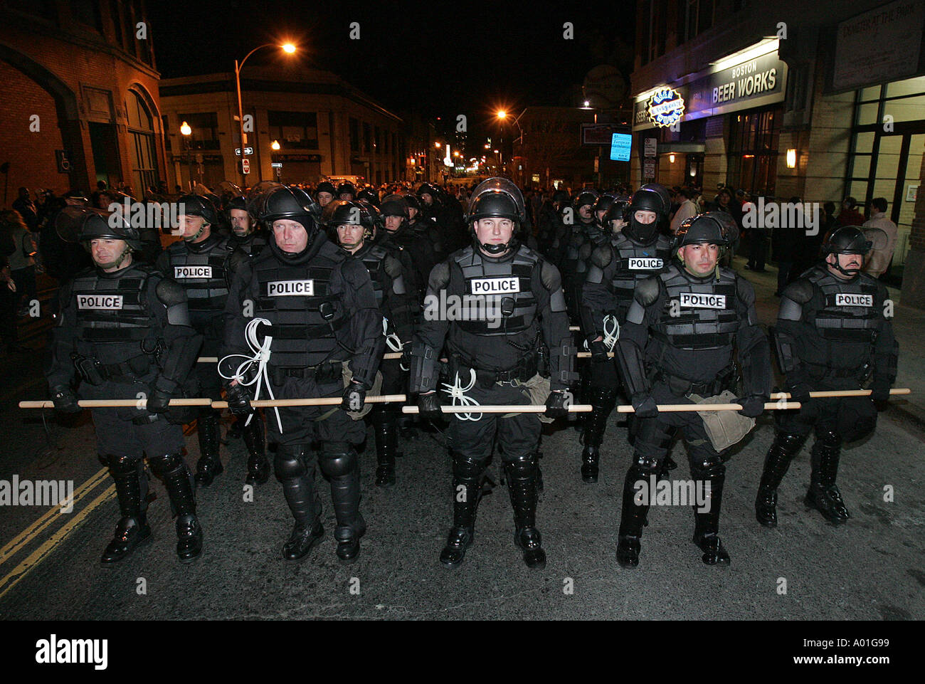 Riot equipped police, Boston, Massachusetts Stock Photo - Alamy