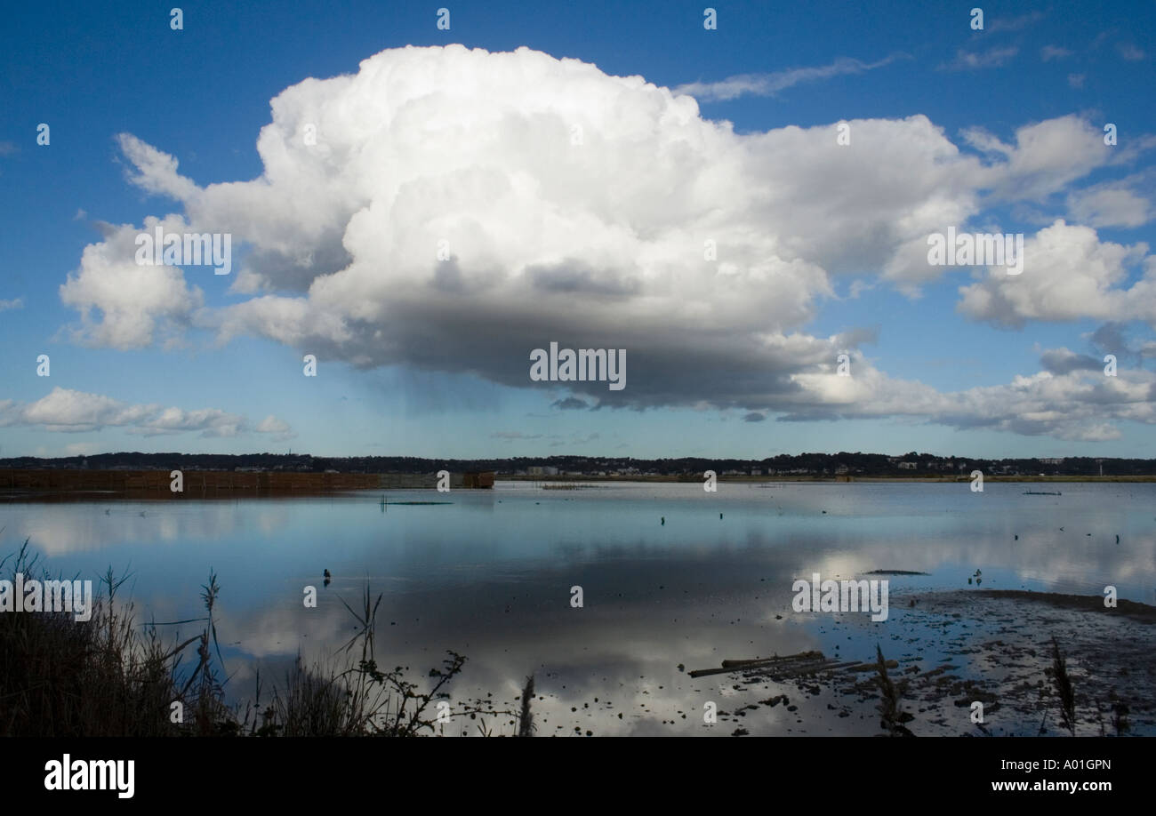 Rain Cloud over Poole Harbour, Dorset, UK Stock Photo - Alamy