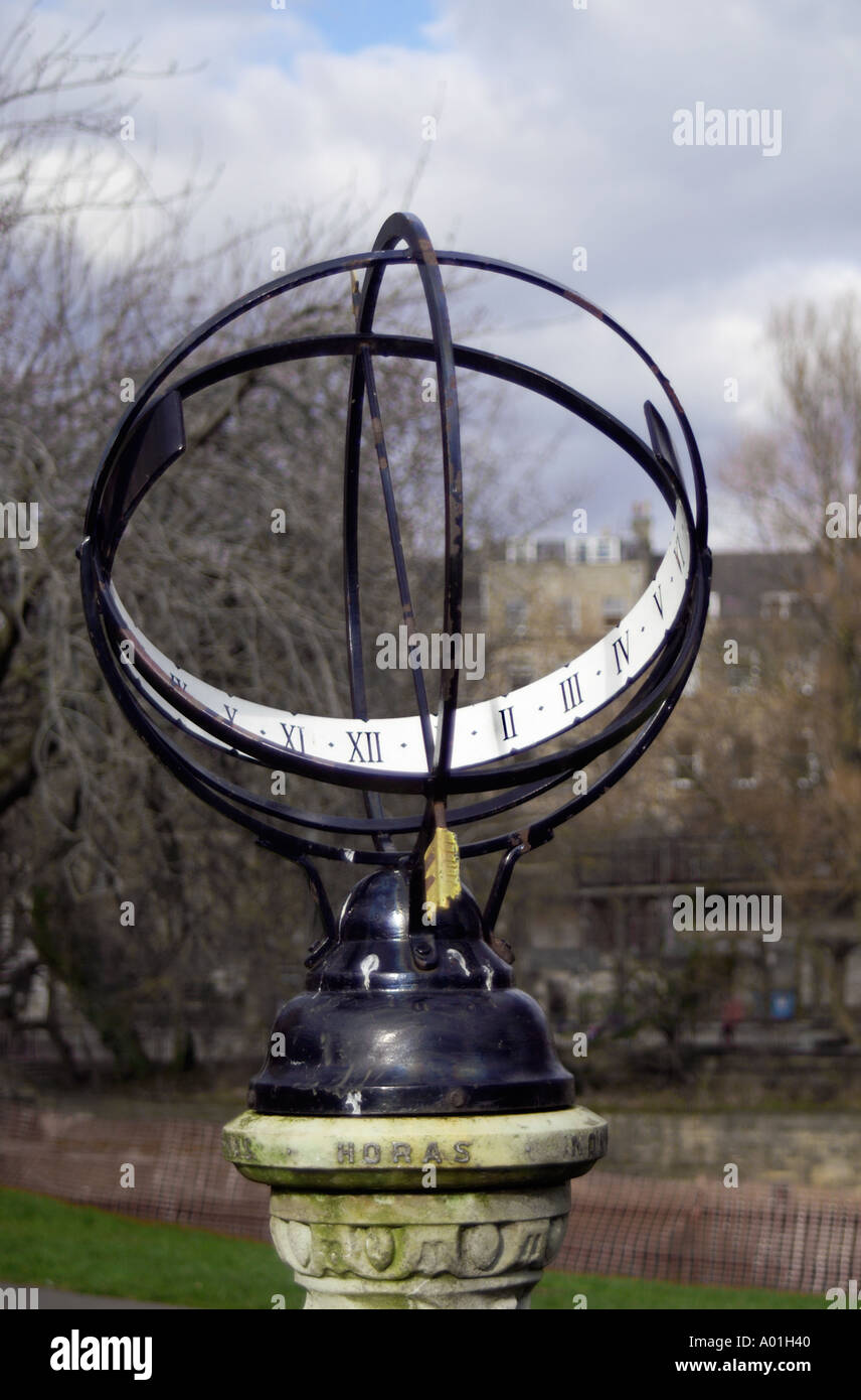 Sundial in Parade Gardens, BATH England UK Stock Photo - Alamy