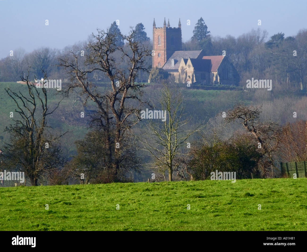 england midlands worcestershire hanbury village hanbury hall Stock ...