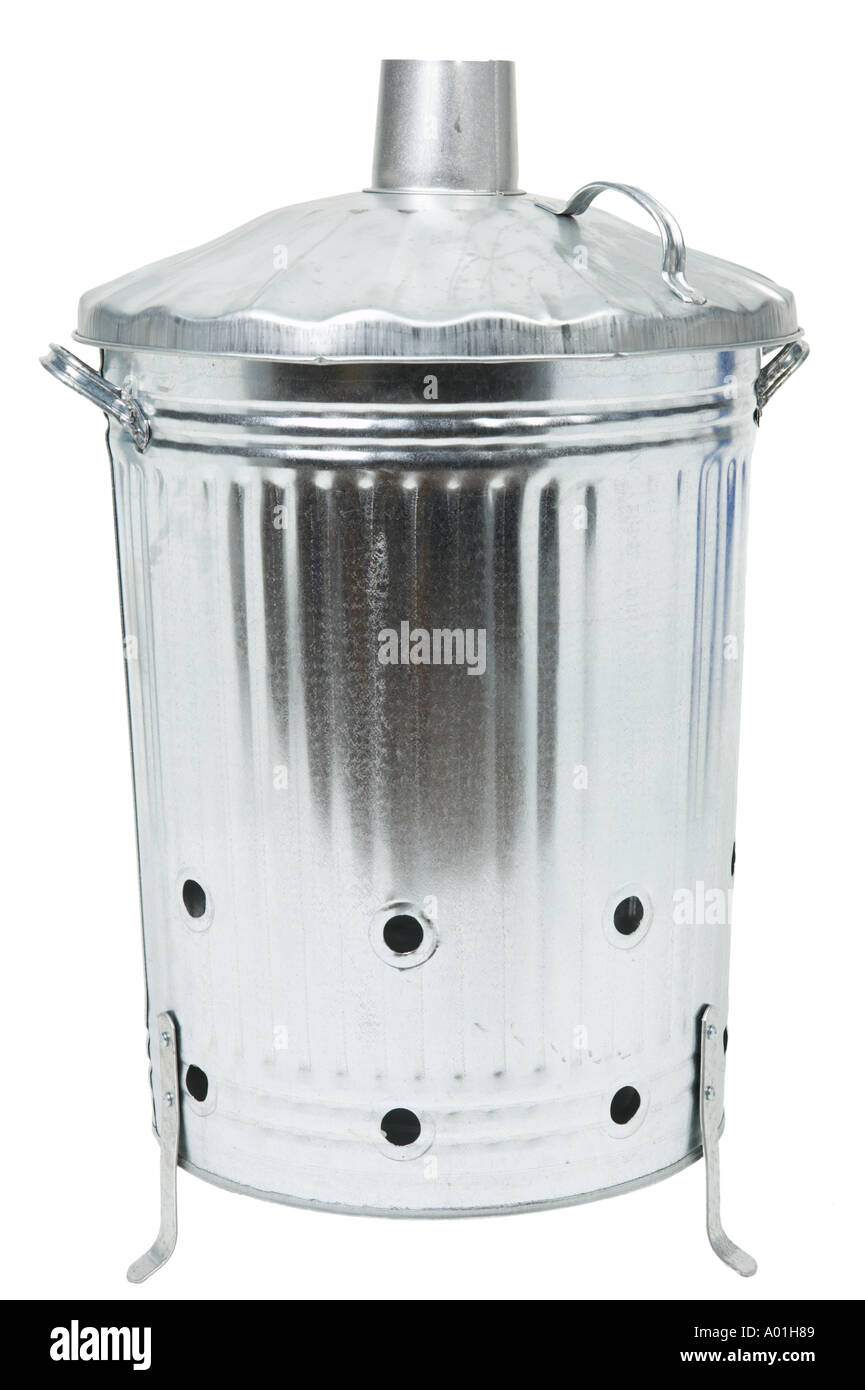 Galvanised Steel Brazier Incinerator - trade union strike Stock Photo ...